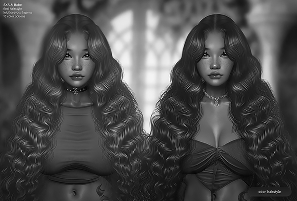 Second Life Marketplace Sxs And Babe Eden Hairstyle Demo